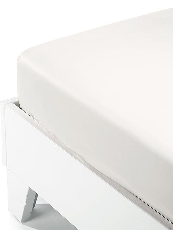 Fitted Sheet White 100%cot Sateen | Hotel Collection